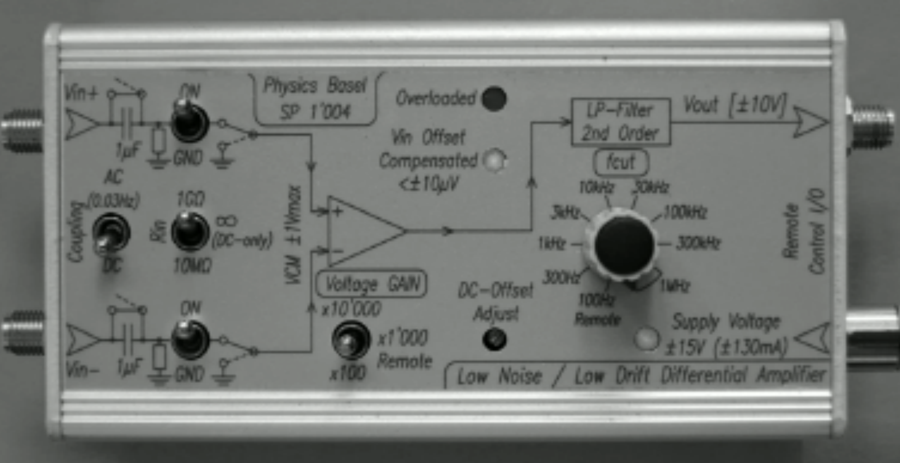 Low Noise Low Drift Differential Amplifier – NCCR Low Noise Low Drift Differential Amplifier – NCCR